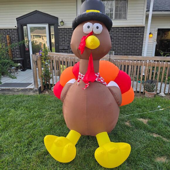 Gemmy | Accents | Gemmy 6ft Tall Thanksgiving Fall Turkey Airblown ...